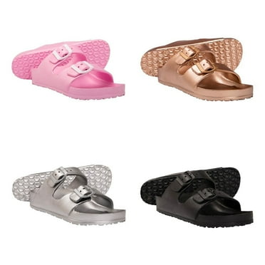 ROXONI Girls Comfort Sandals Double Buckle Adjustable Slip on Summer ...