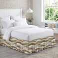 Brown Ocean Waves Bed Skirt King Size 18 Inch Drop, Abstract Modern ...