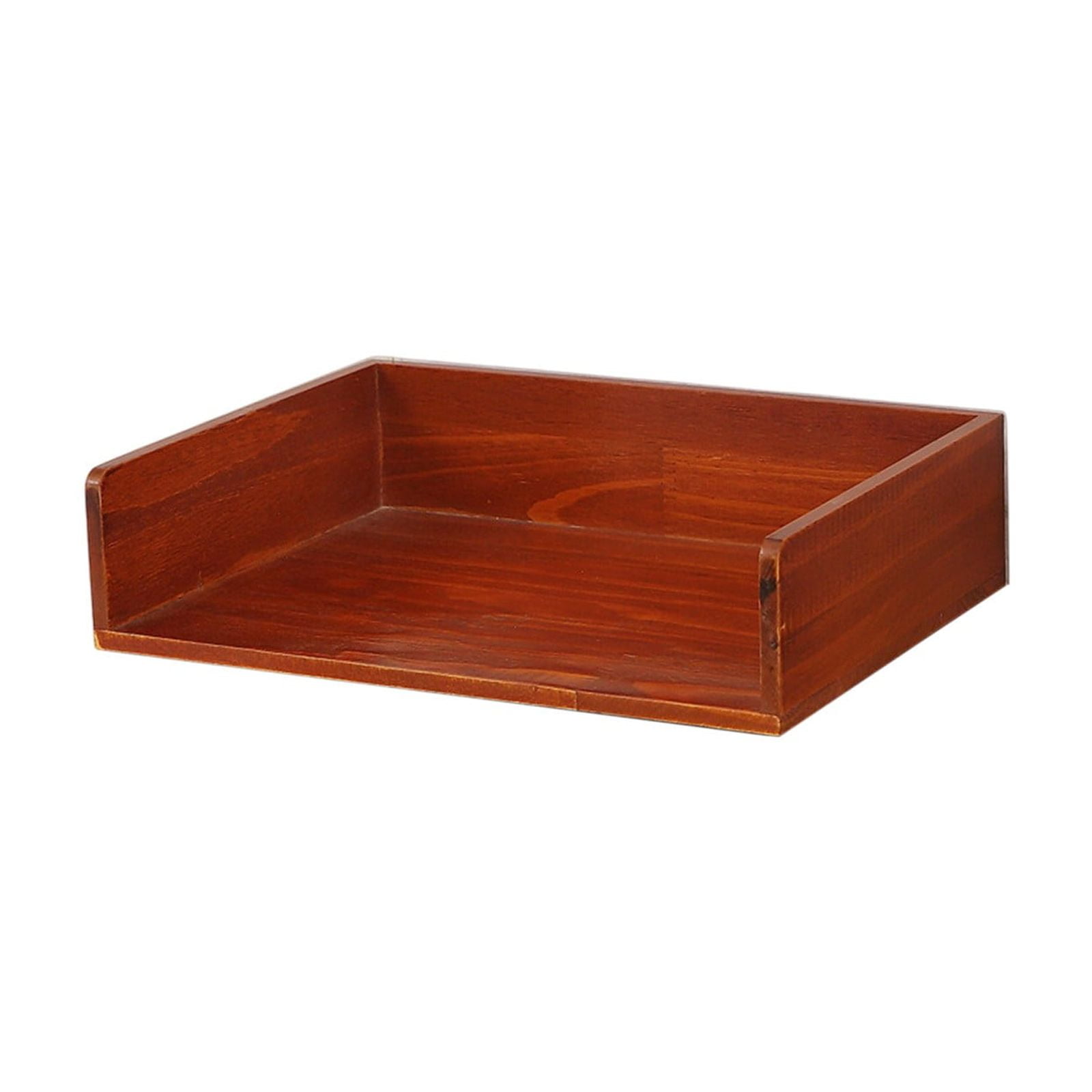 Solid Wood Desktop Document Organizer Paper Tray Storage Rack For ...