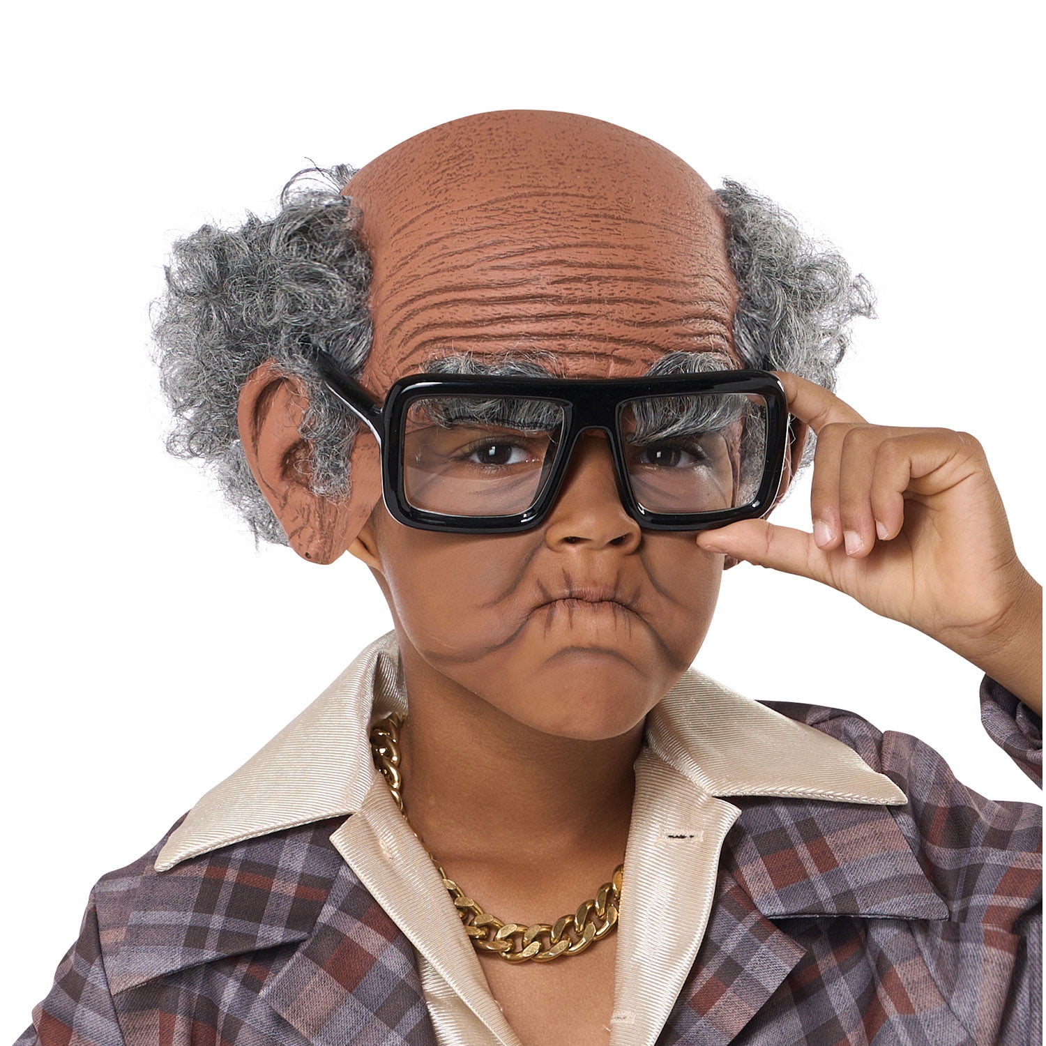 Brown Old Cue Ball Old Man Child Costume Kit - Walmart.com