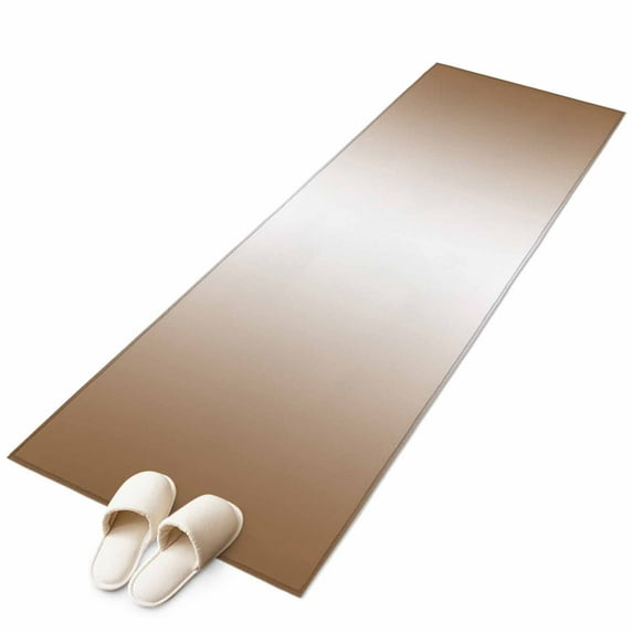 Brown Ombre 2'x6' Runner Rug, Modern Gradient Art Abstract Washable Non ...