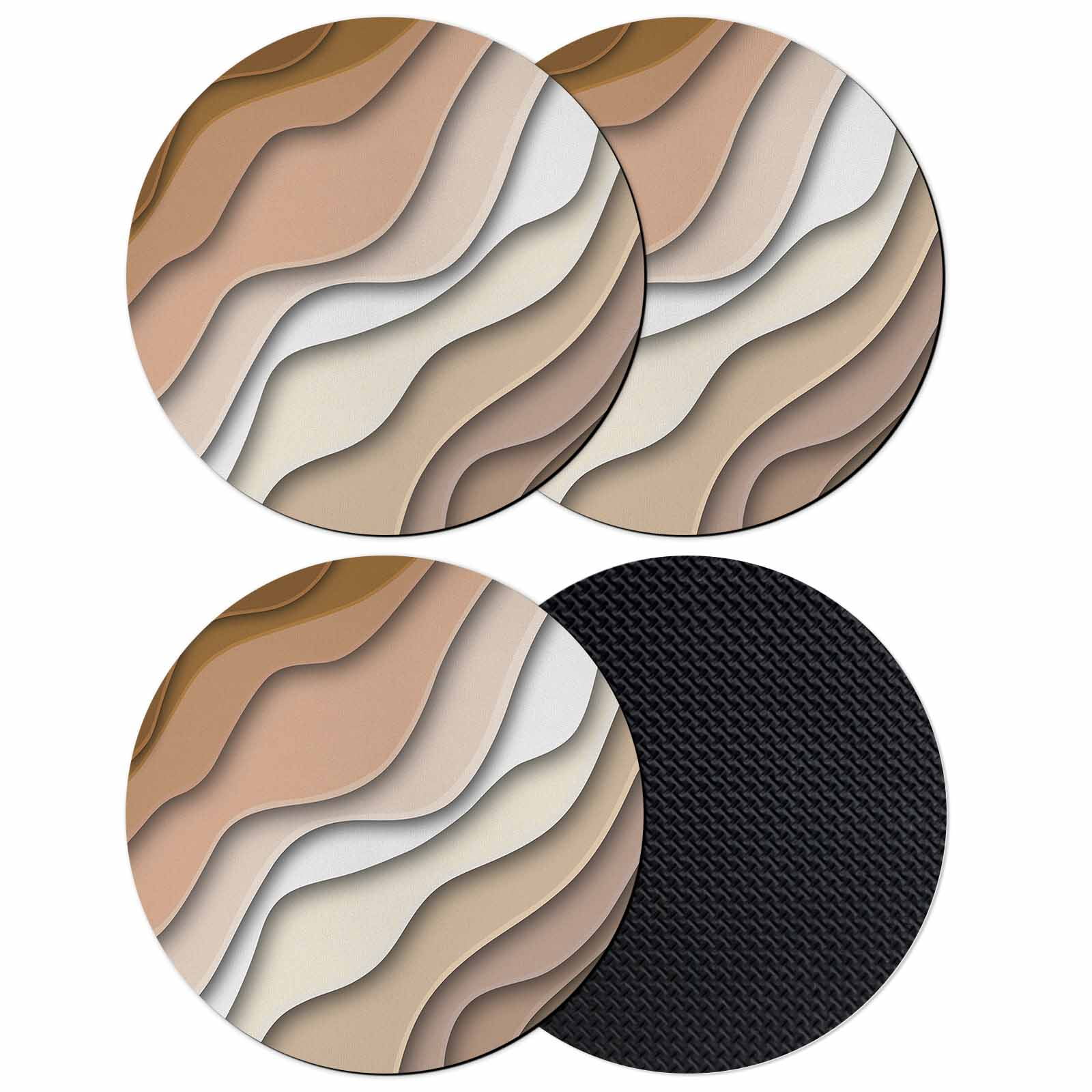 Brown Ombre Coasters Set of 4, Soft Absorbent Coasters for Drinks ...