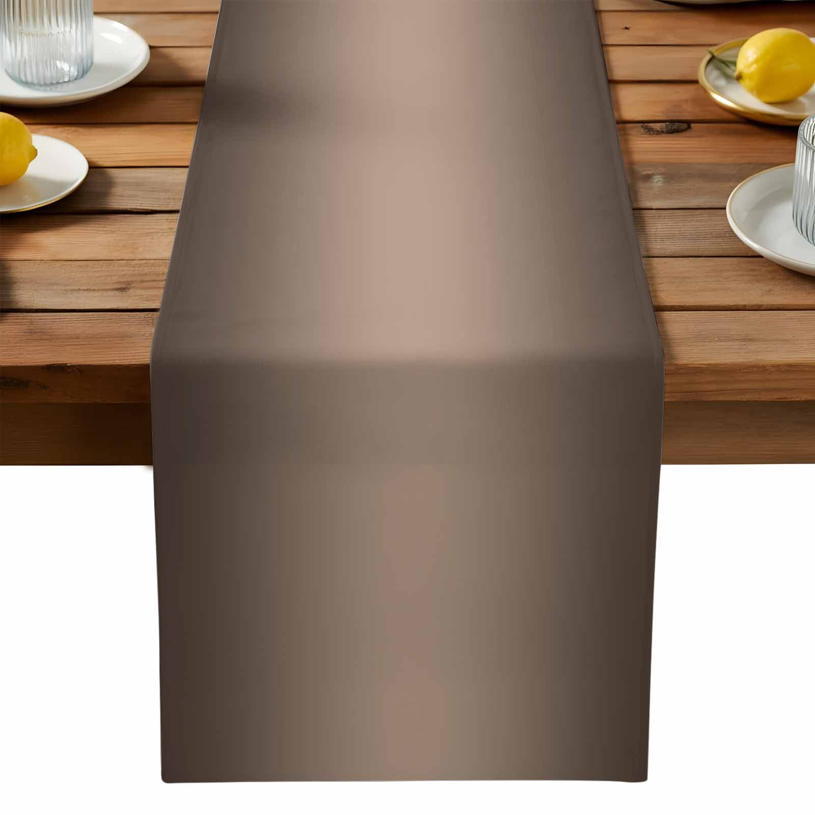 Brown Ombre Cotton Linen Table Runner for Dining Kitchen, Modern ...