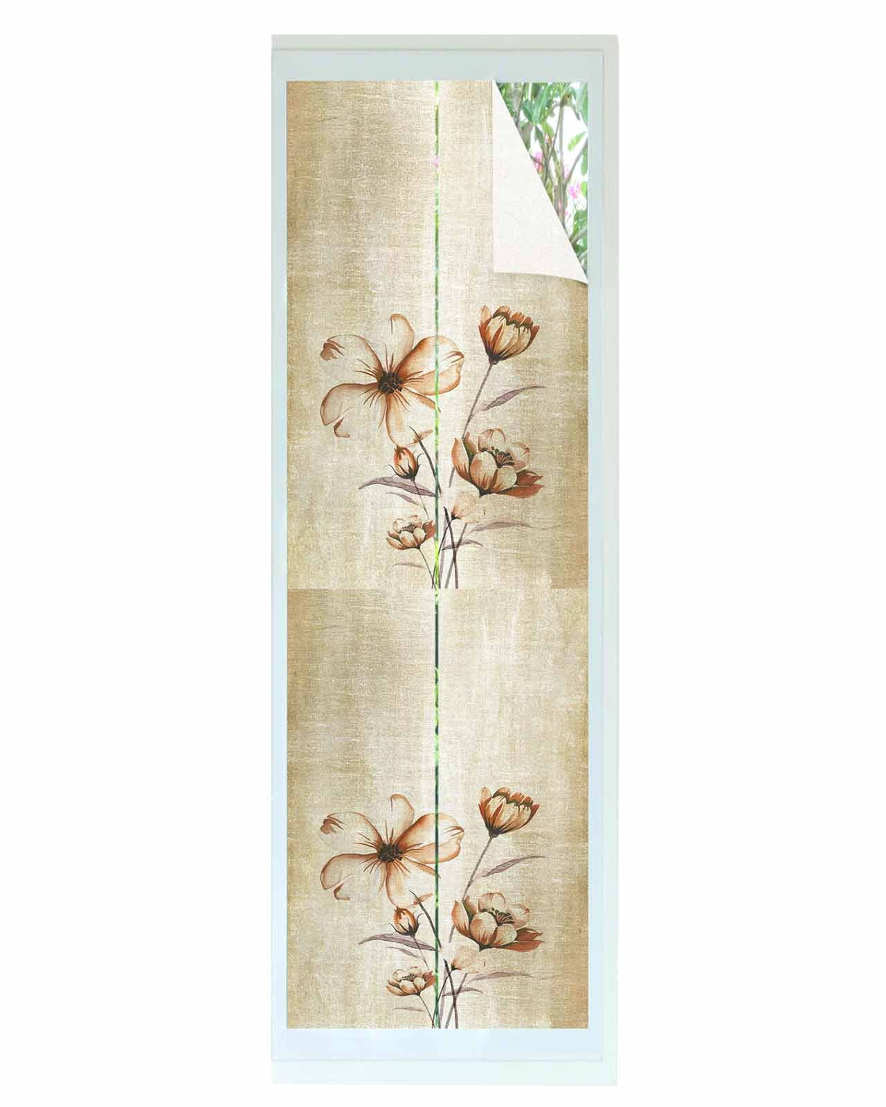 Brown Ombre Daisy Window Privacy Film Stained Glass Window Film ...