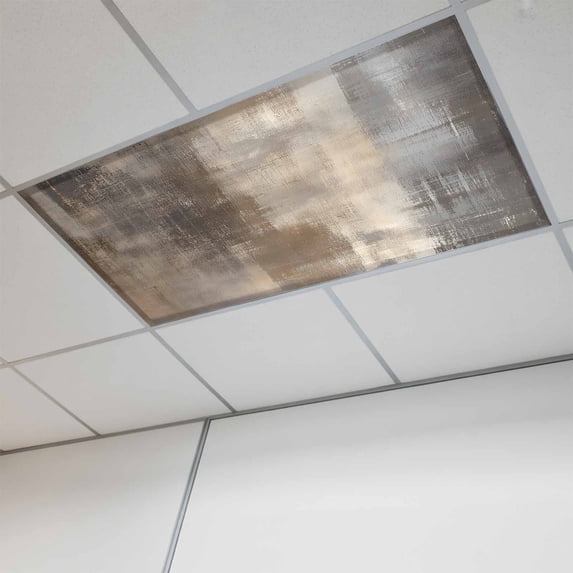 Brown Ombre Fluorescent Light Covers, Modern Abstract Art Oil Painting ...