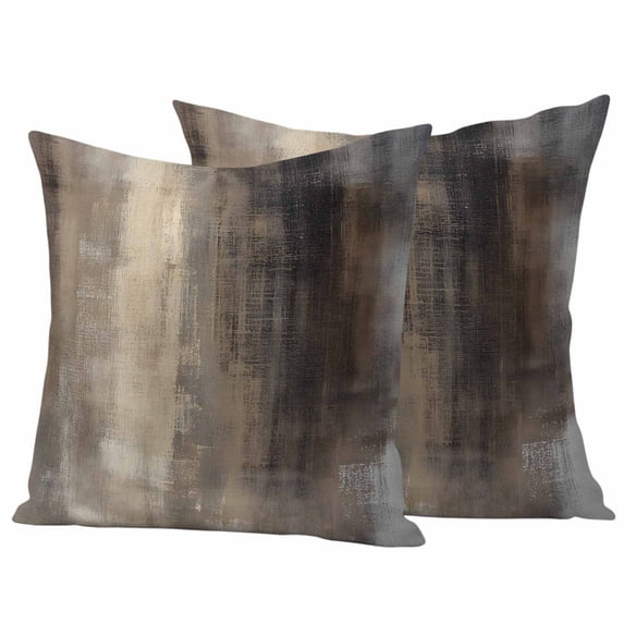 Brown Ombre Outdoor Pillow Covers 16"x16" Set of 2, Waterproof Throw ...