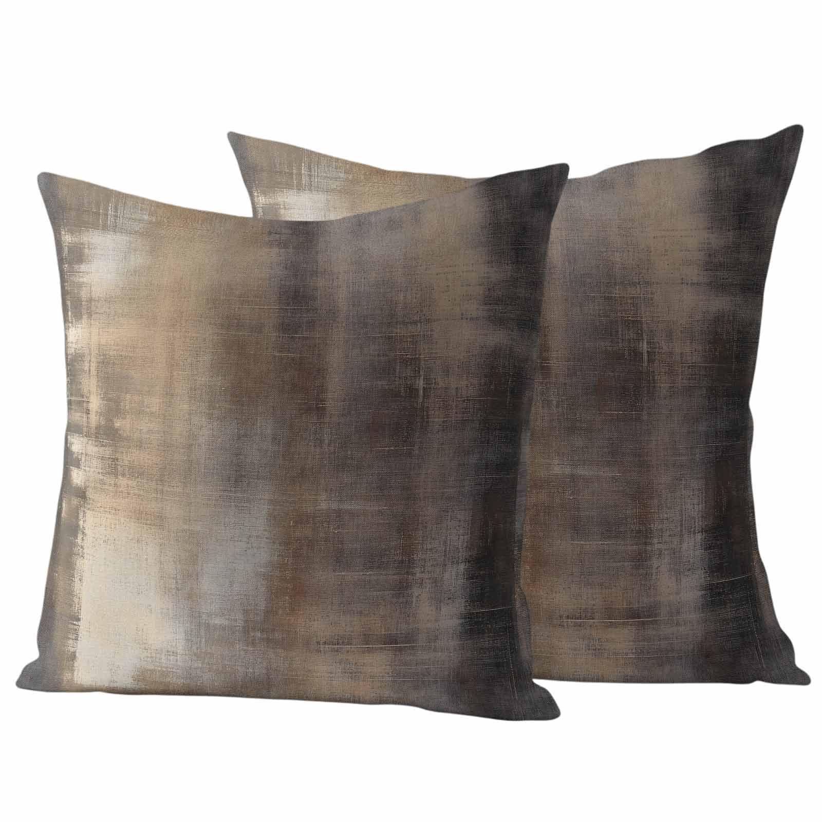 Brown Ombre Outdoor Pillow Covers 18"x18" Set of 2, Waterproof Throw ...