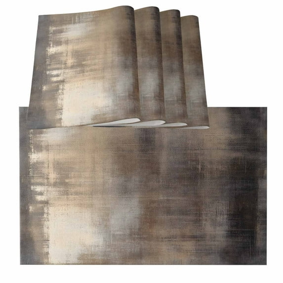 Brown Ombre Placemats for Dinning Table Set of 6, Oil Painting Art ...