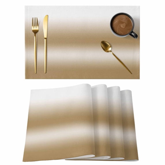 Brown Ombre Placemats Set of 6 Modern Gradient Abstract Aesthetics Art ...