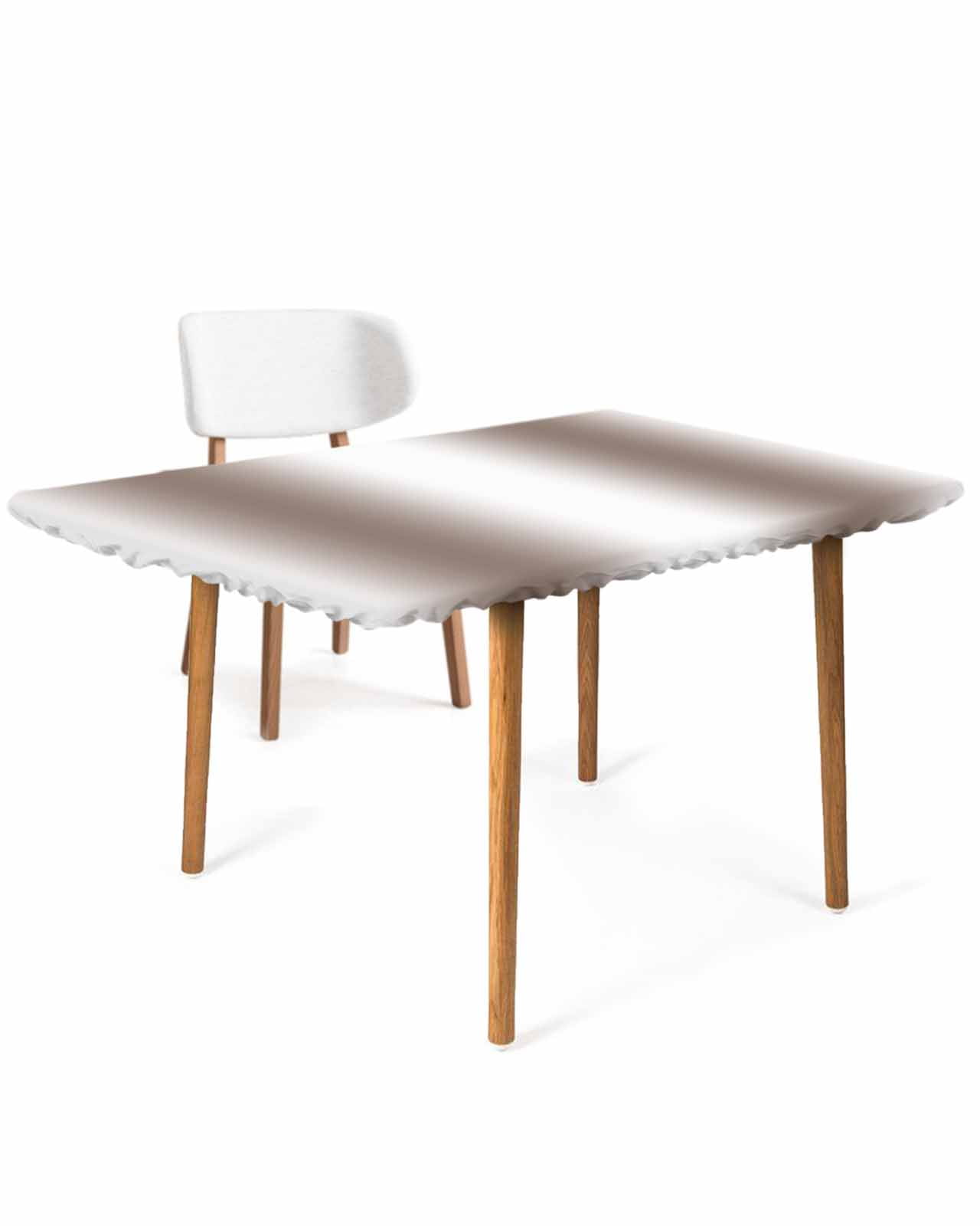 Brown Ombre Rectangle Tablecloth, Waterproof Elastic Fitted Table ...