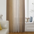 Brown Ombre Sheer Curtains 72 Inch Length, Light Filtering Voile ...