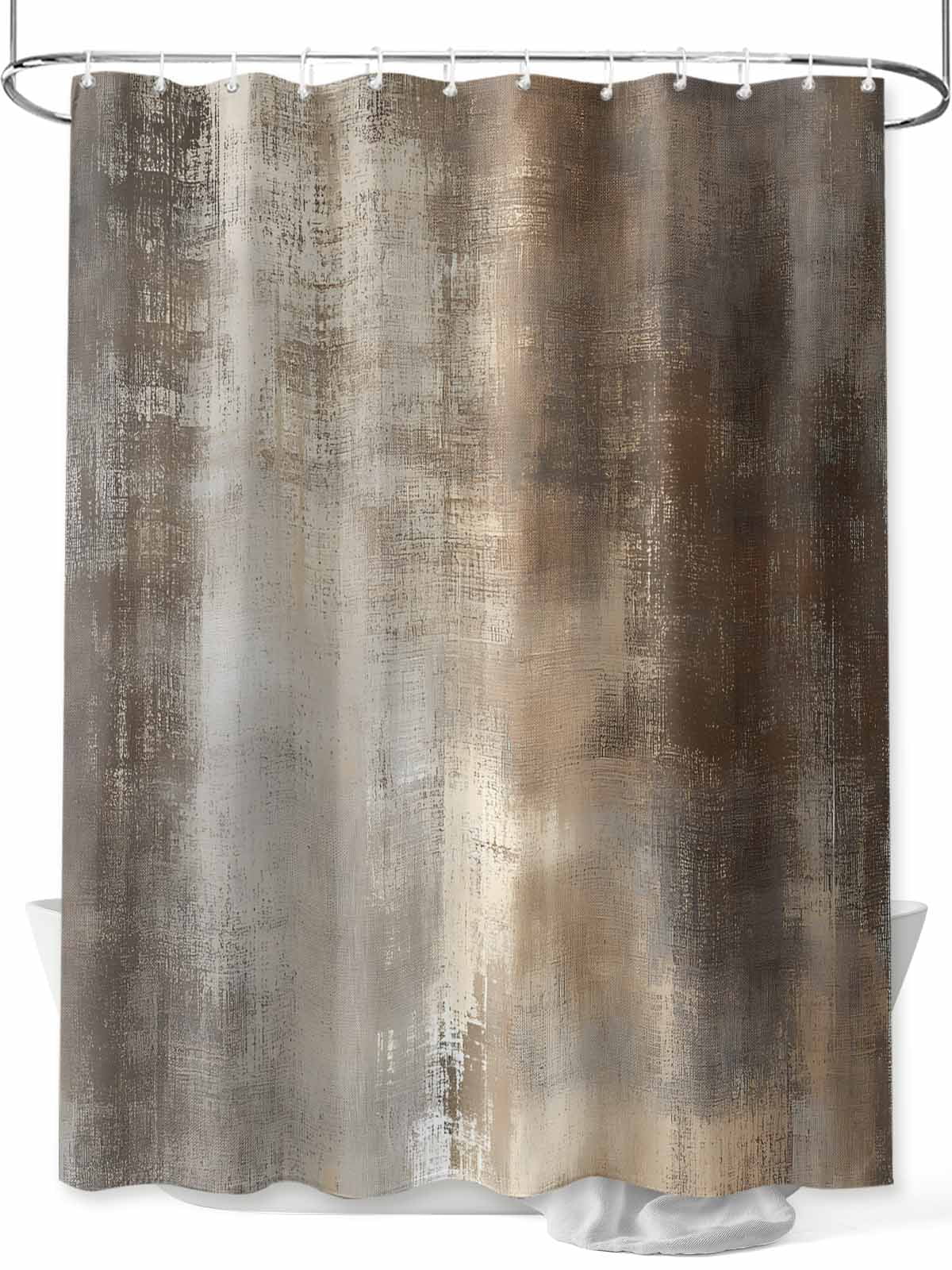Brown Ombre Small Stall Shower Curtain, Waterproof Shower Curtains for ...