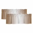 Brown Ombre Valances for Windows, Light Filtering Kitchen Curtain ...