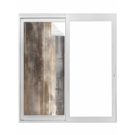 Brown Ombre Window Privacy Film, Modern Abstract Art Oil Painting ...