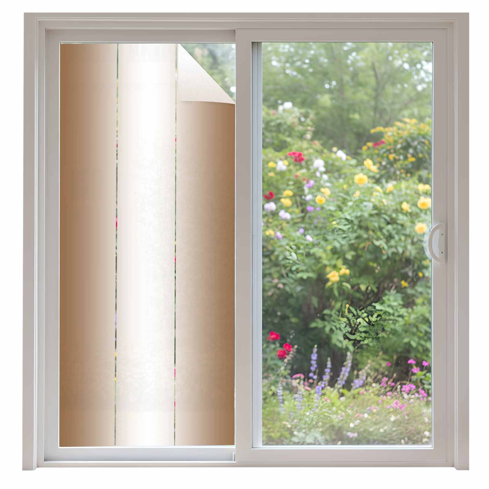 Brown Ombre Window Privacy Film, Modern Gradient Art Abstract Static ...