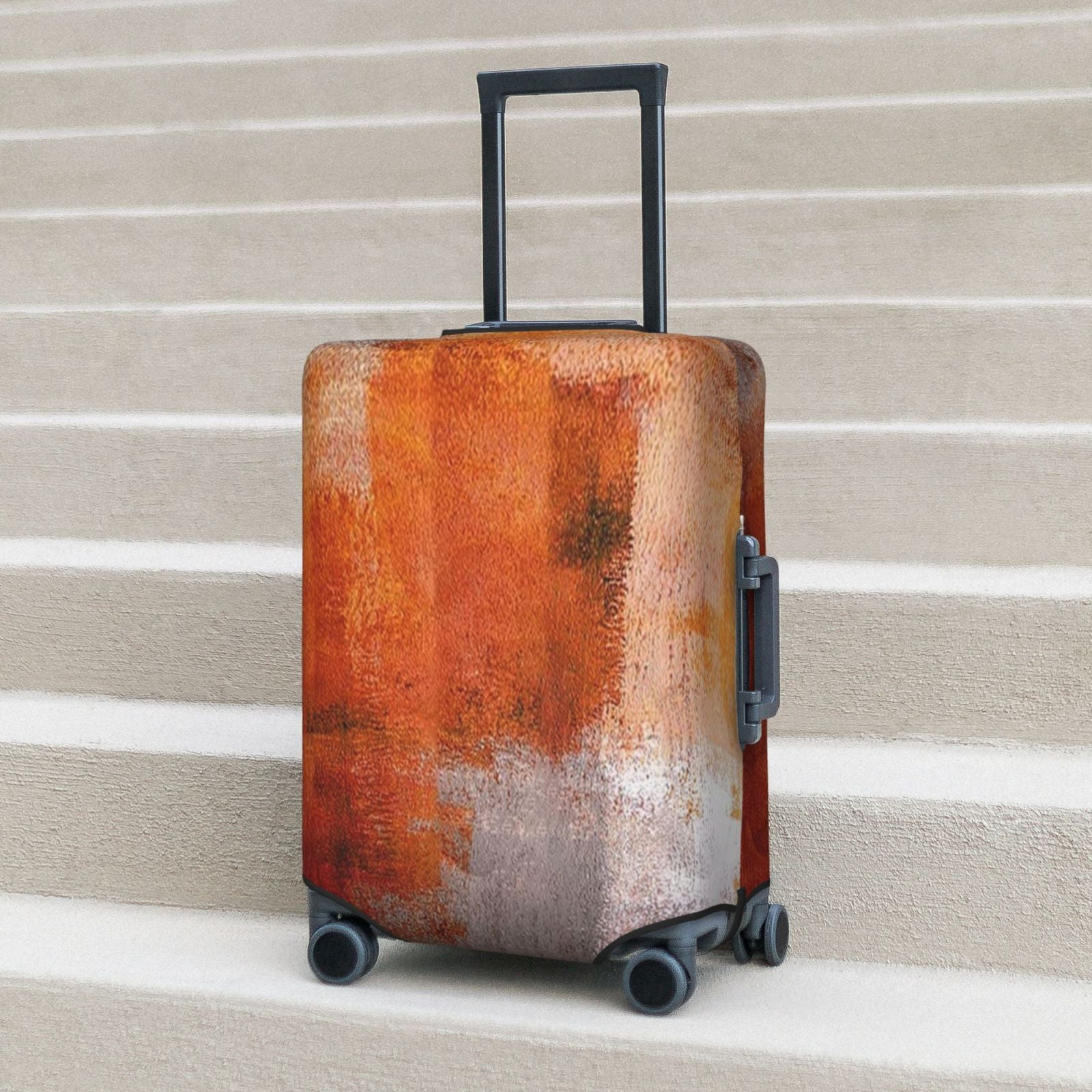 Brown Orange Background Abstract Texture Luggage Covers Suitcase Cover ...