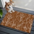 Brown Orange Washable Entry Rug 2x3 White Tree Branch Botanical ...