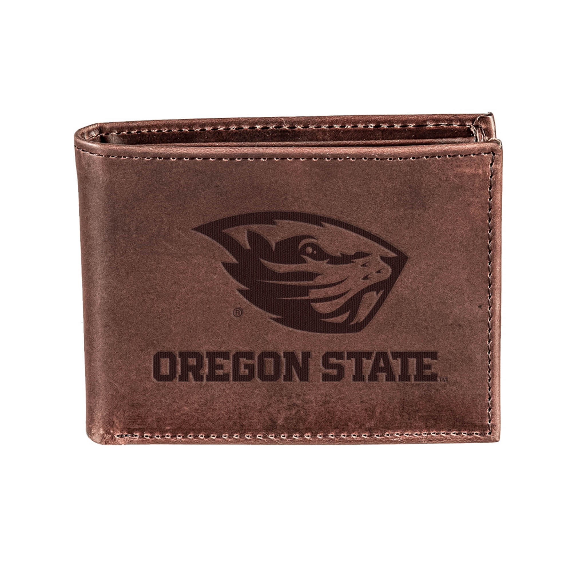 Brown Oregon State Beavers Bi-Fold Leather Wallet - Walmart.com