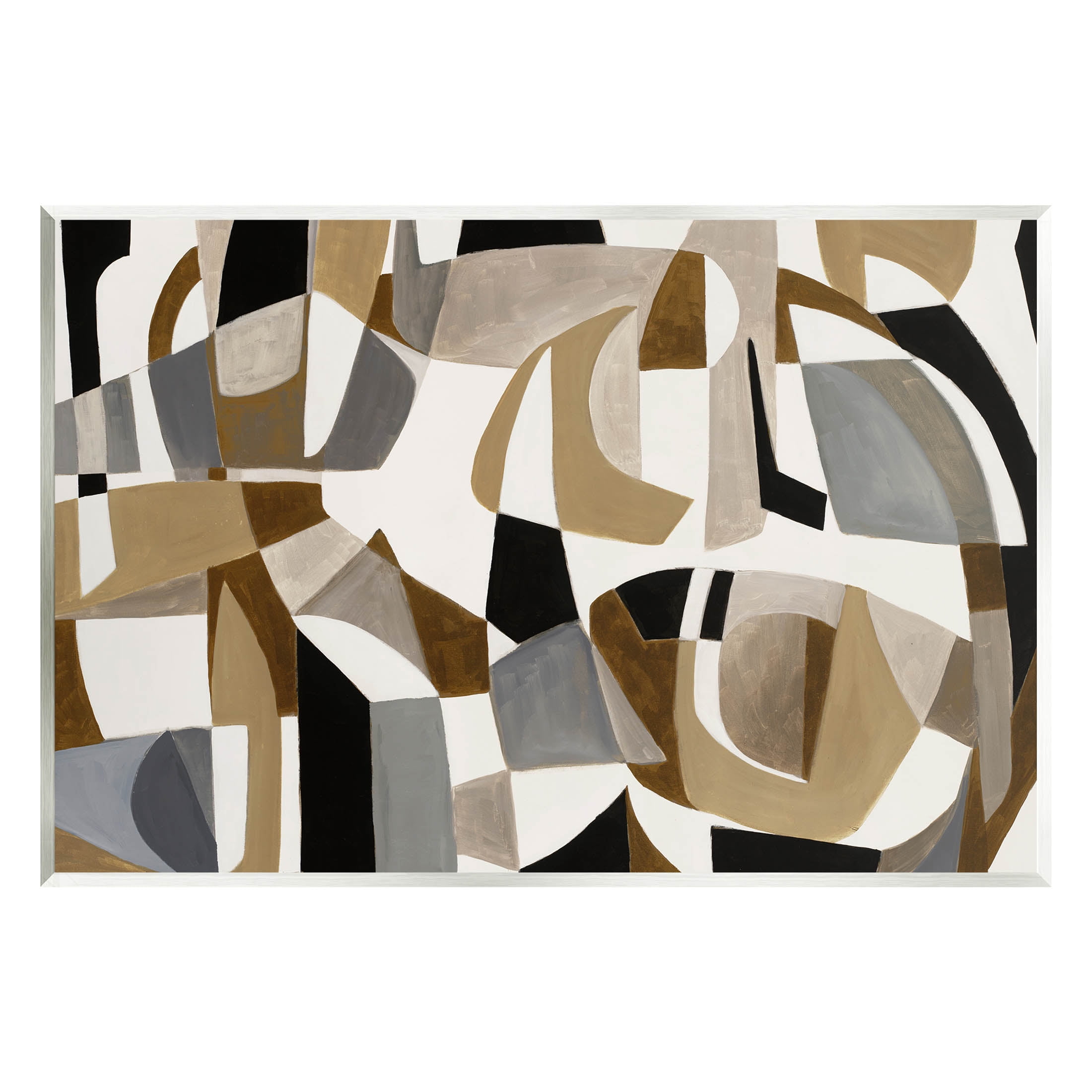 Design by Liz Jardine Abstract Painting - Brown Geometric Shapes ...