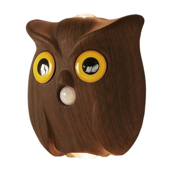 Brown Owl Light Brown Owl Night Light Motion Sensor Wall Lamp with ...