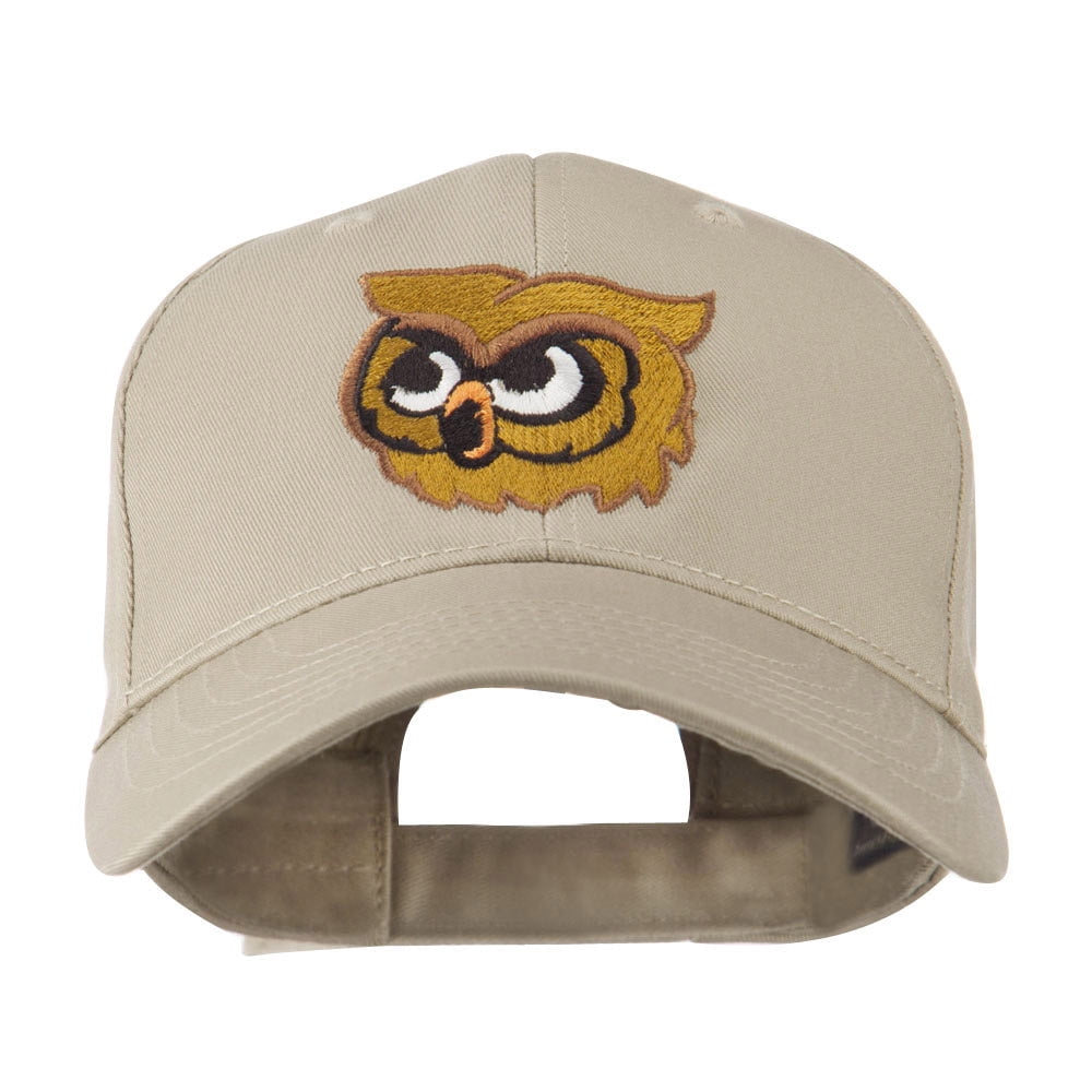 Brown Owl Mascot Embroidered Cap - Khaki OSFM - Walmart.com