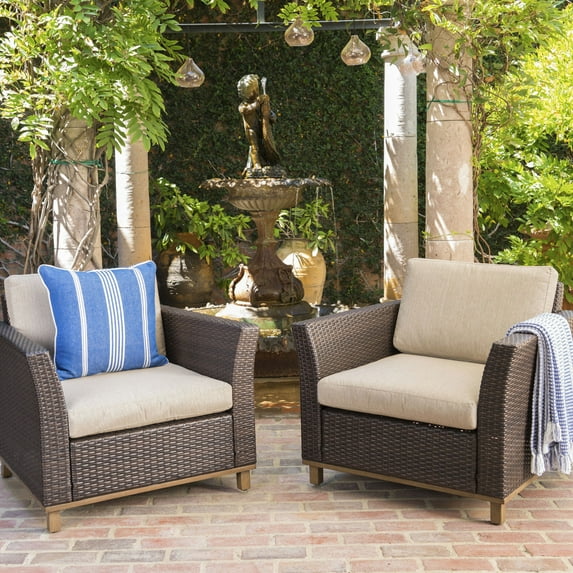 Brown PE Rattan Composition - Attractive Outdoor Seating - Backyard ...