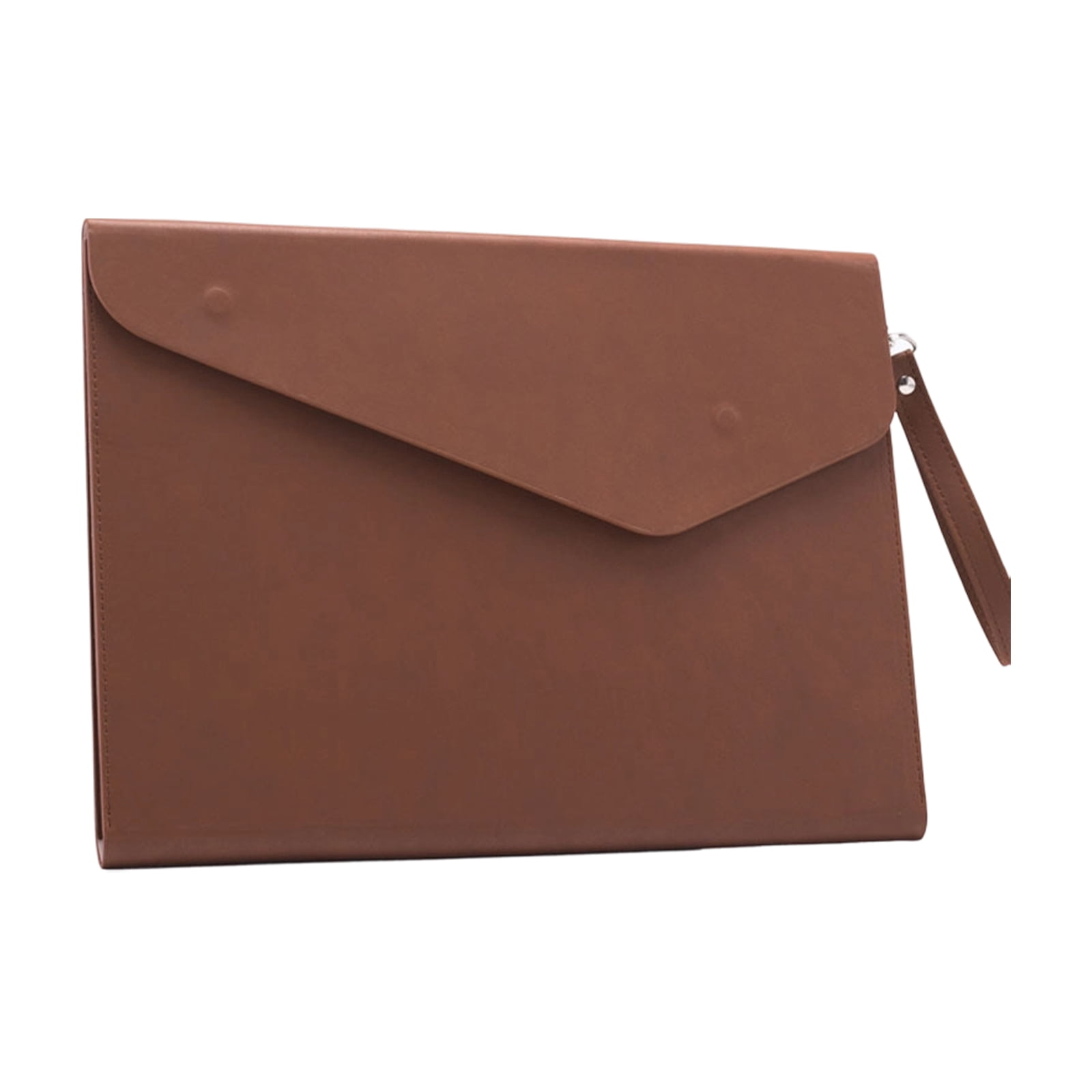 Brown PU Leather A4 Document Folder With Rope Strap, Envelope Style ...