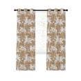 Brown Palm Tree Blackout Curtains for Bedroom Living Room, Summer ...