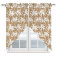 Brown Palm Tree Swag Curtain Valance for Windows, Summer Tropical ...