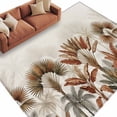 Brown Palm Trees Area Rug 8x10 Washable Rug Non Slip Tropical Summer ...