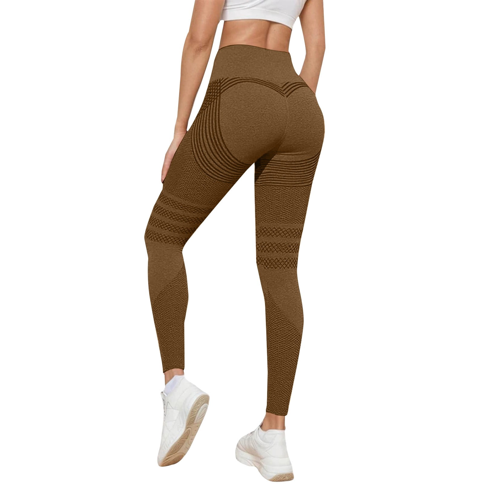 Brown Pants for Women Anti Cellulite Compression Leggings Women's High ...