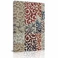 Brown Pattern Canvas Wall Art for Living Room, Retro Abstract Art ...