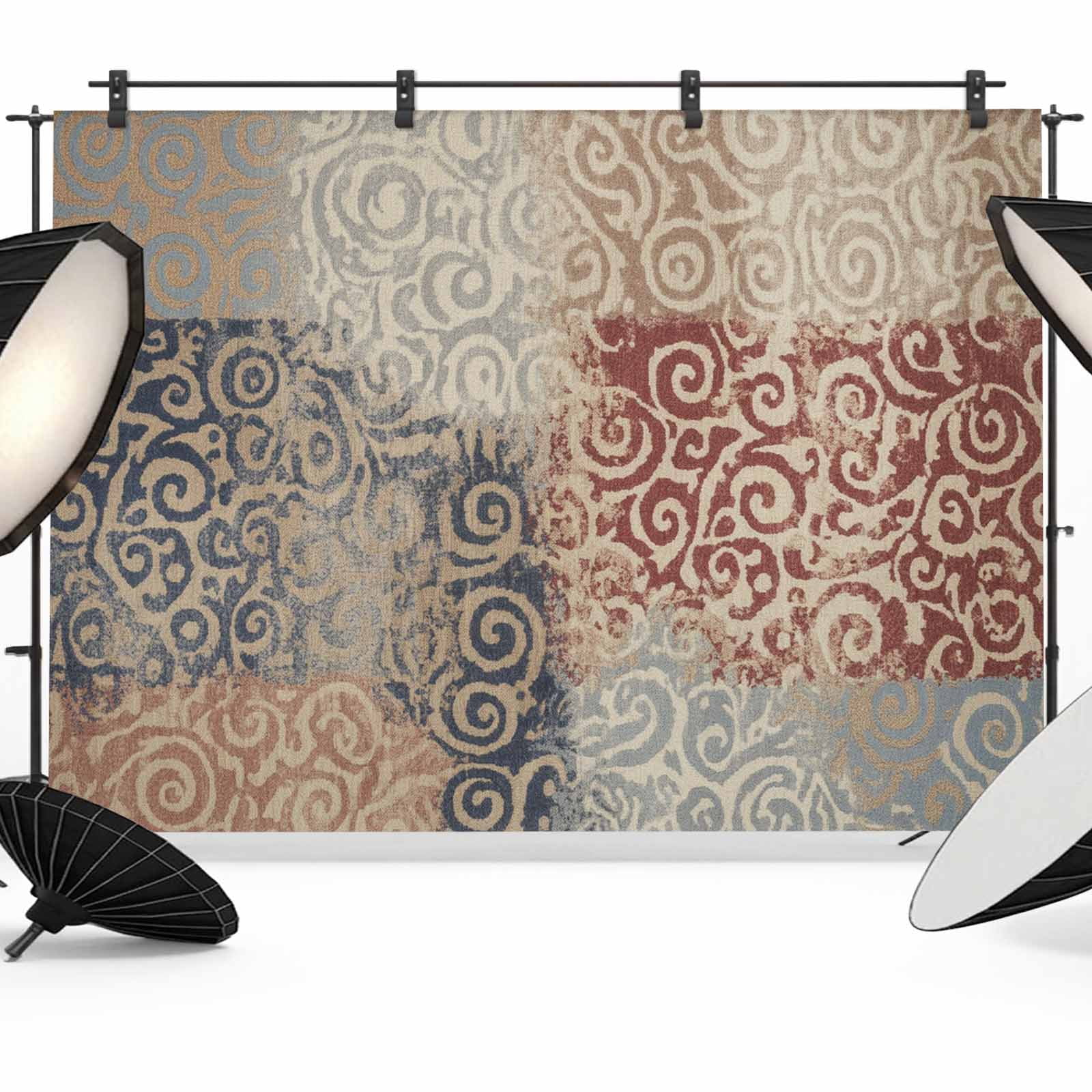 Brown Pattern Photography Backdrop 8x6FT, Retro Abstract Art Classic ...