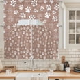 Brown Paw Print Swag Curtains Valance and Tier Set, Modern Classic Gray ...
