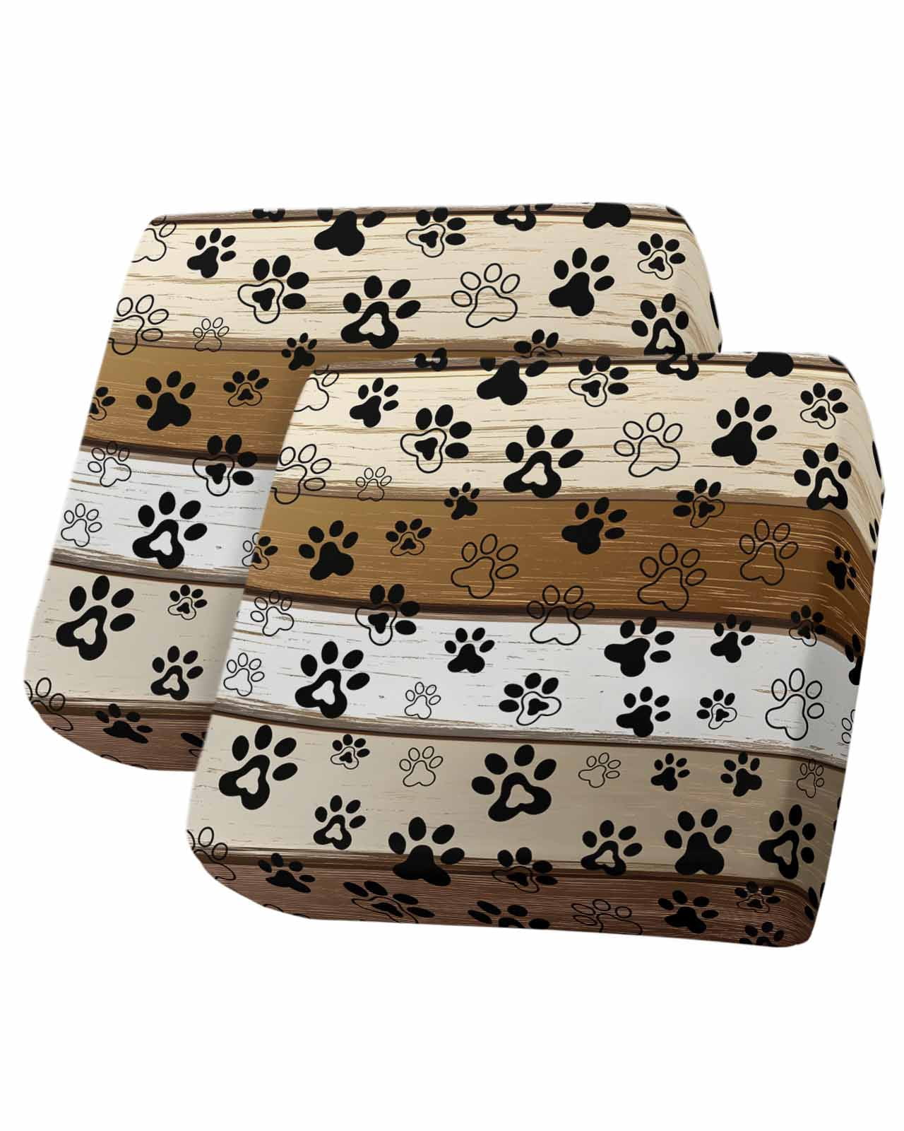 Brown Pet Paw Print Sofa Couch Cushion Covers Washable, Removable ...
