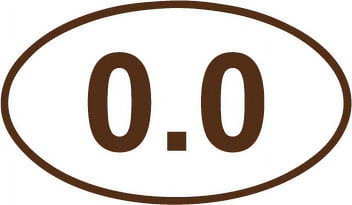 Brown Picniva 0.0 Sticker No Running Don't Run Funny Marathon Bumper ...