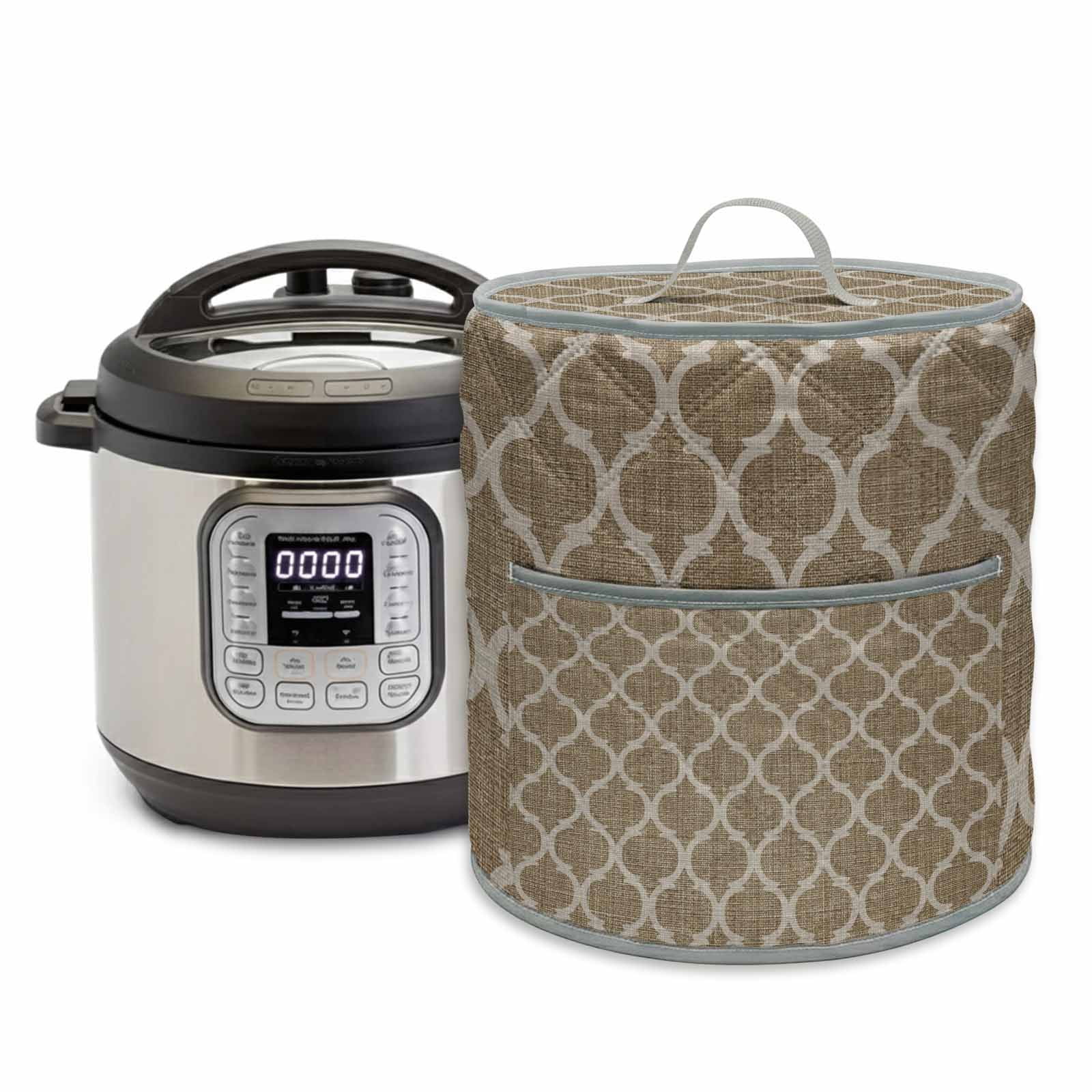 Brown Plaid Rice Cooker Cover 8 Quart Retro Country Moroccan National ...