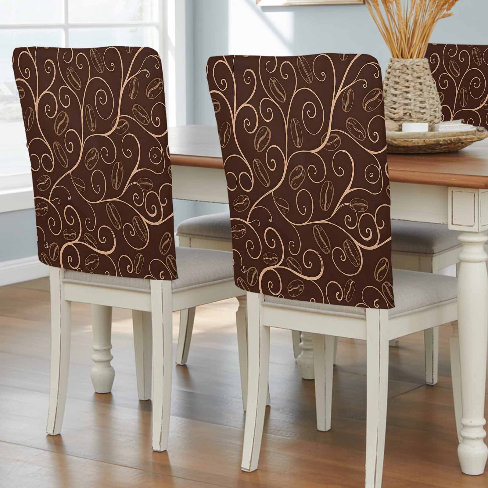 Brown Plants Chair Back Covers, Farmhouse Rustic Farm Leaves Branches ...