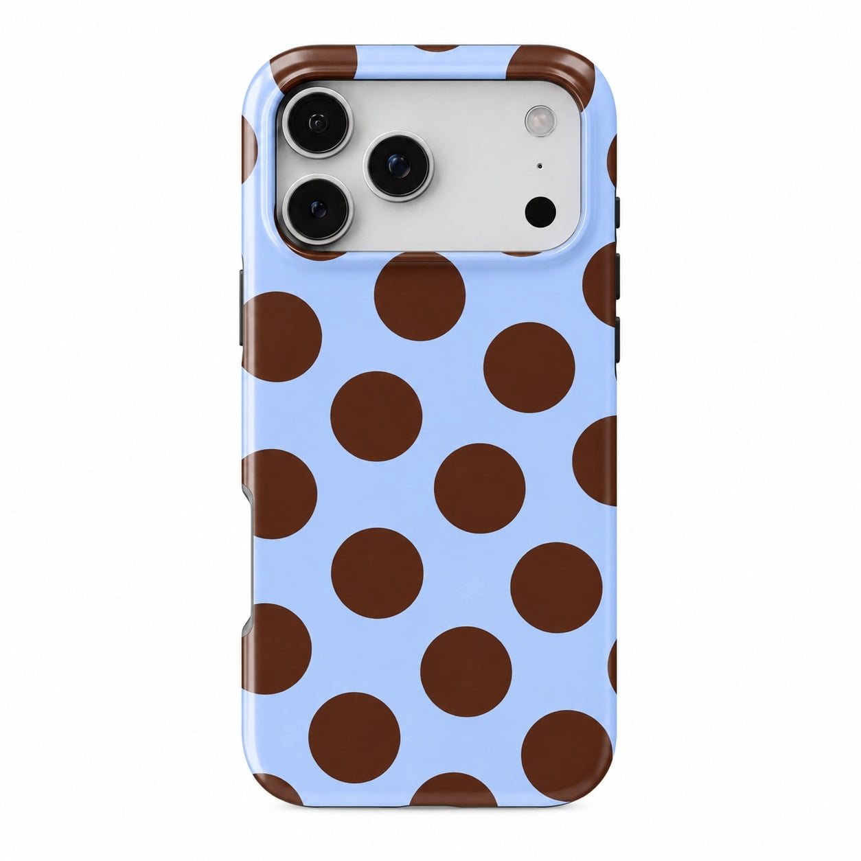 Brown Polka Dot Tough Phone Case Compatible with iPhone 17 16 15 14 13 ...