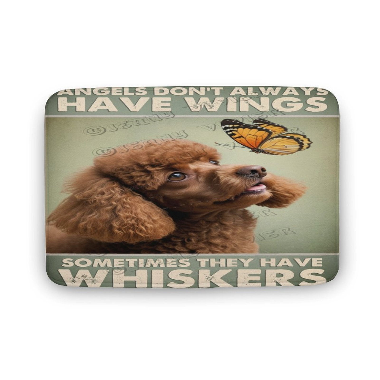 Brown Poodle Dog Bathroom Rugs Cute Dog Comfortable Door Mats, Premium ...