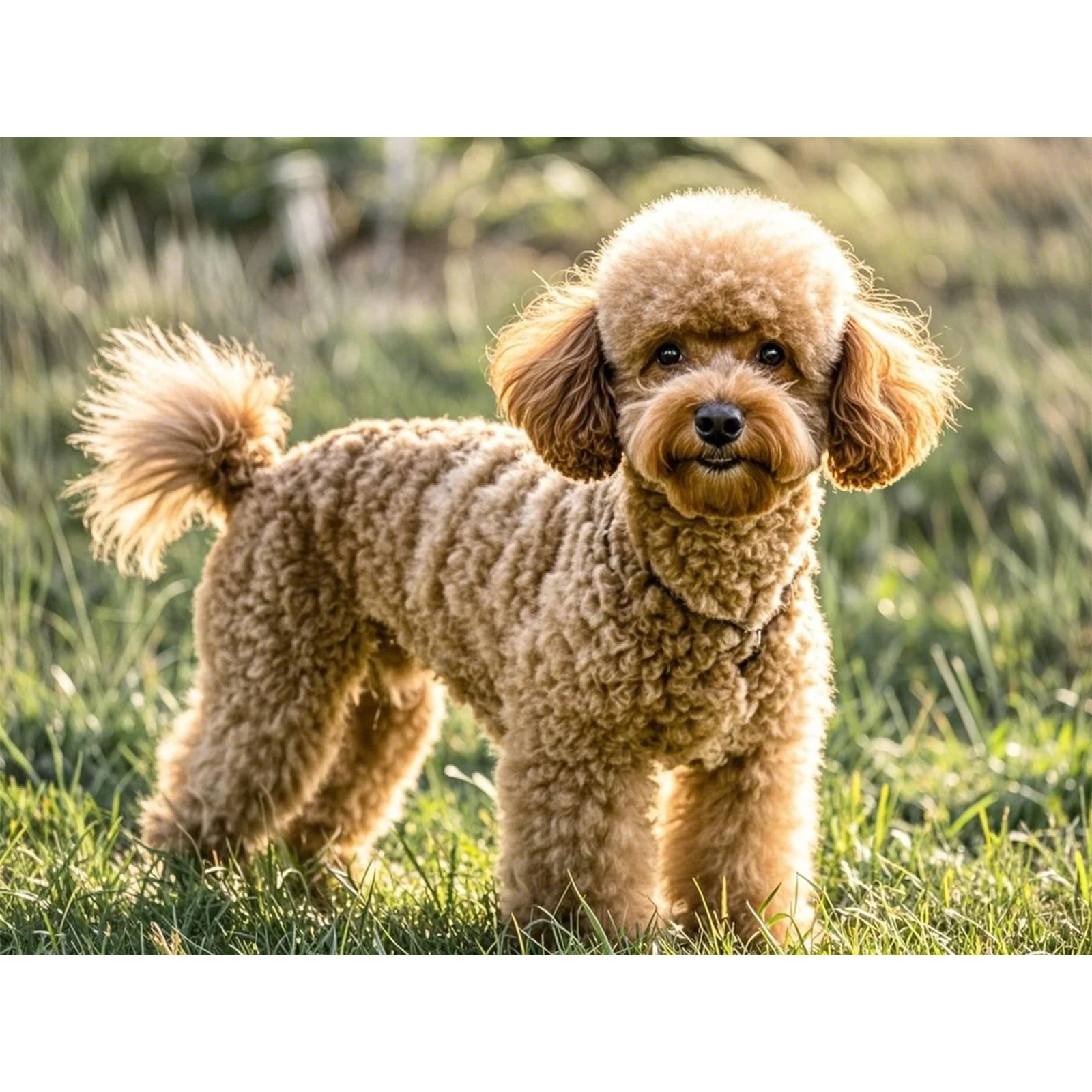 Brown Poodle Grassland Diamond Painting DIY Kits 5D Diamond Art Full ...