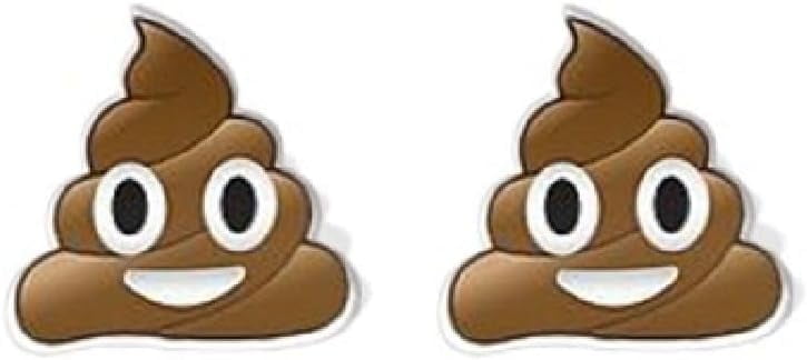 Brown Poop 3D Earring Earrings Studs Rainbow Unicorn Drop Gold Poo ...