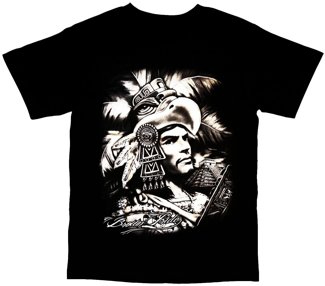 Brown Pride Aztec Warrior Mens T-Shirt - Walmart.com