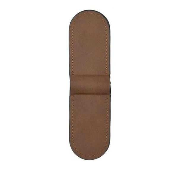 Brown Pu Leather Money Clip, Compact 7.5X4Cm, With Card Slot, Slim ...