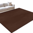 Brown Pure Color Washable Rug 6x9 Area Rug for Living Room Bedroom Non ...
