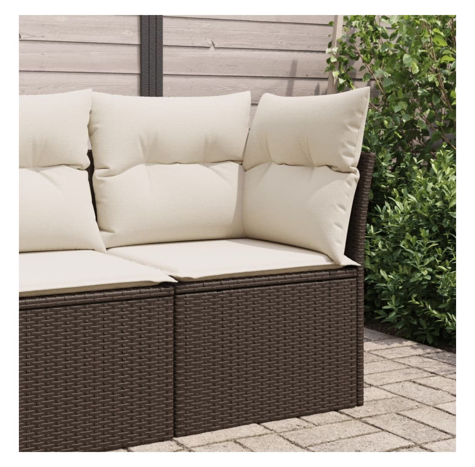 Brown Rattan Garden Sofa, Outdoor Patio Furniture, Single Seater ...
