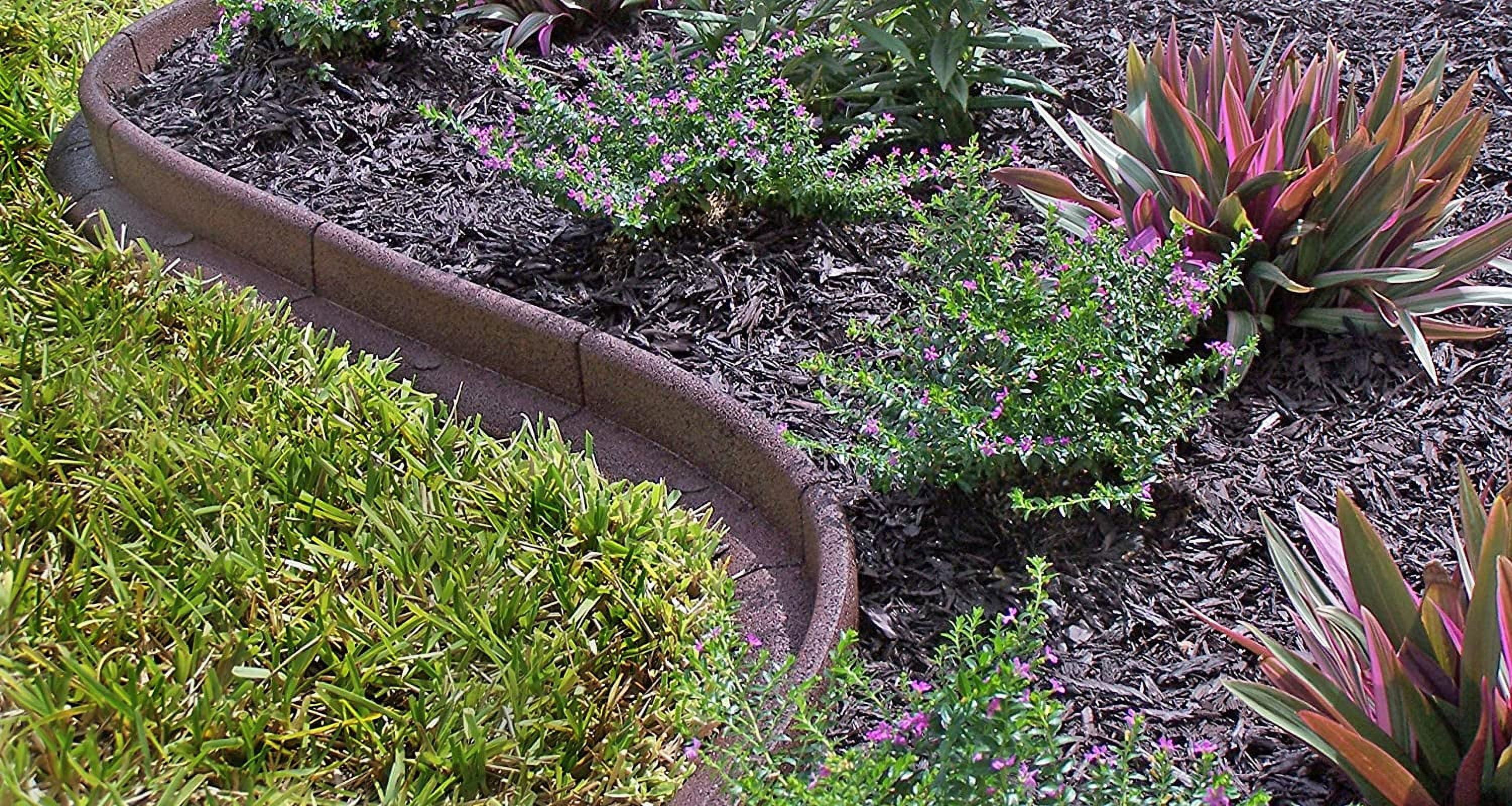 Brown Recycled Rubber 4ft Lawn Edging (6pc Box) - Walmart.com