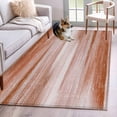 Brown Red Gradient Washable Area Rug 2.7x5 Minimalist Sea Waves Modern ...