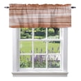 Brown Red Gradient Window Valance for Kitchen, Minimalist Sea Waves ...