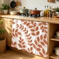 Brown Red Leaves Cabinet Curtains for Kitchen 35"W x 35"L, Summer ...